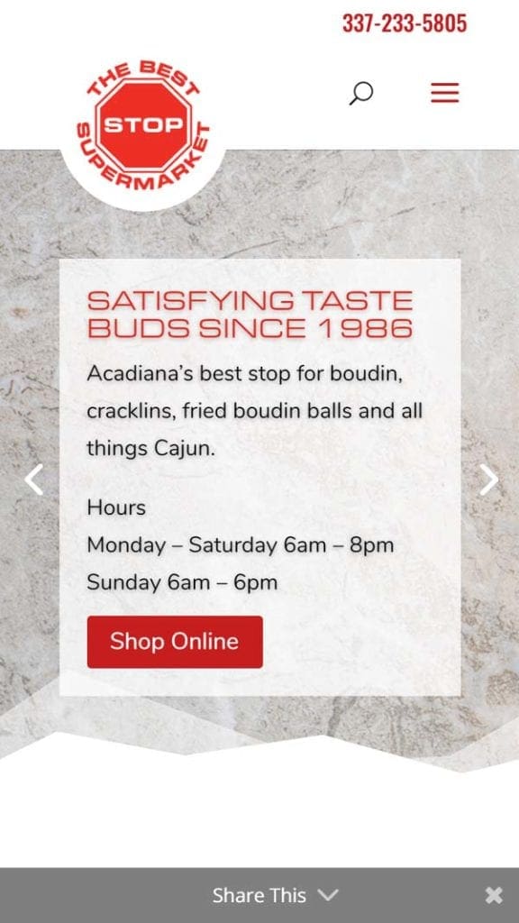 Food Website by Comit Developers - Best Stop Supermarket