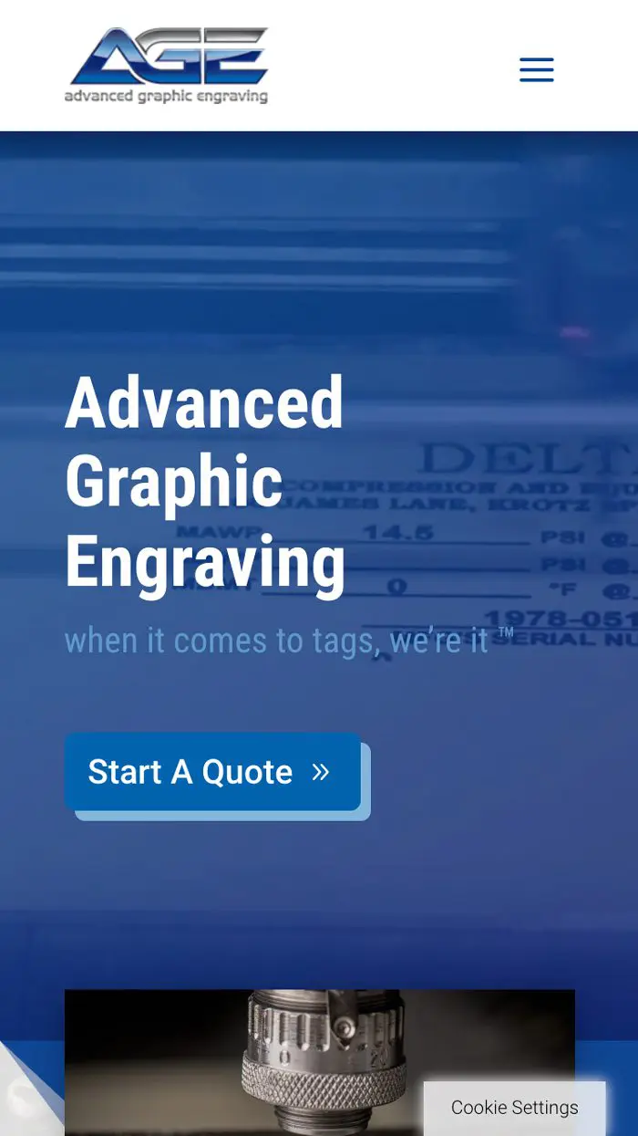 Advanced Graphic Engraving Website Project | Comit Developers